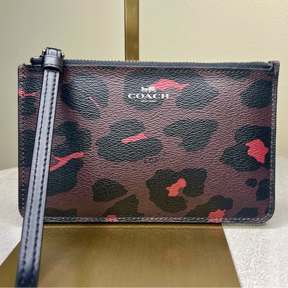 Coach | Bags | Coach Leopard Small Wristlet | Poshmark